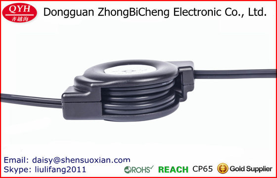 Portable 3 Prong 1.2M Retactable UK Power Cord