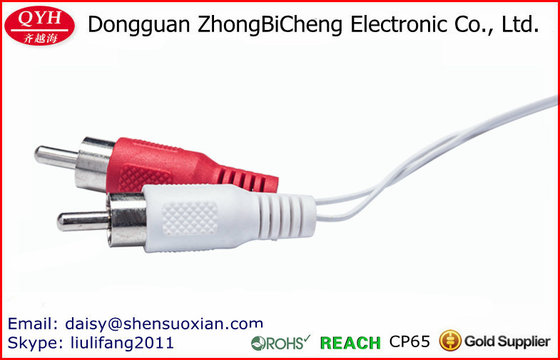 Double Sided Retractable 3.5DC TO 2RCA Stereo AV Cable