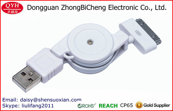 Retractable USB 2.0 o 30Pin Super Speed Data Sync Cable