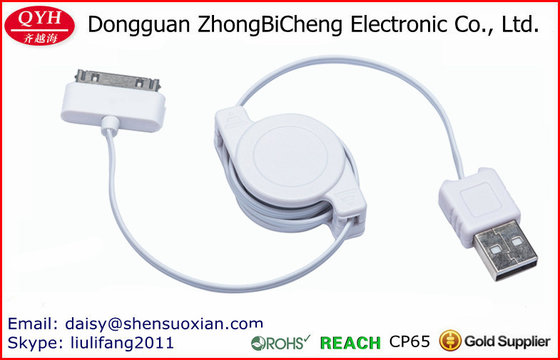 Retractable USB 2.0 o 30Pin Super Speed Data Sync Cable
