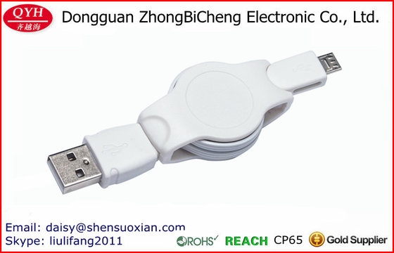 Sync Data Charging Retractable Flat Micro USB Cable