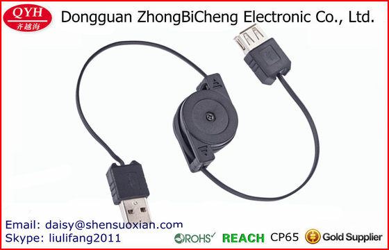 80cm length retractable usb a male to female extension cable made in dongguan