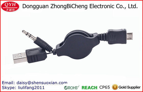 Retractable Types D-terminal AV Input Output Cable