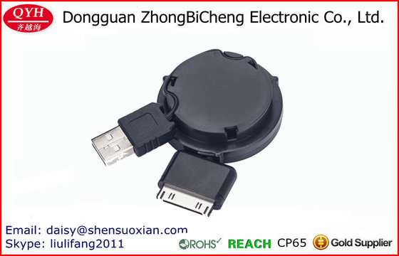 Single Side Pull 30 Pin Usb Retractable Cable For iPhone4/4s