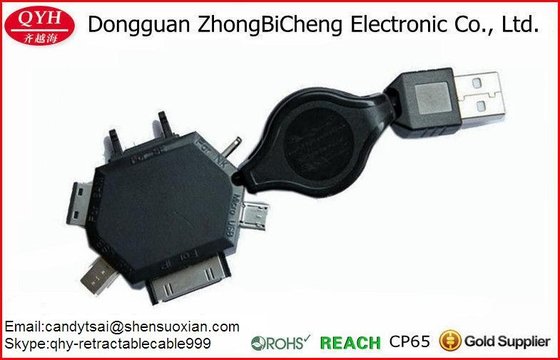 Multi - purpose 6 in 1 Retractable USB Charging Cable