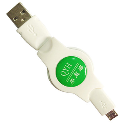 For Mobile phone two sided 5pin micro usb retractable cable