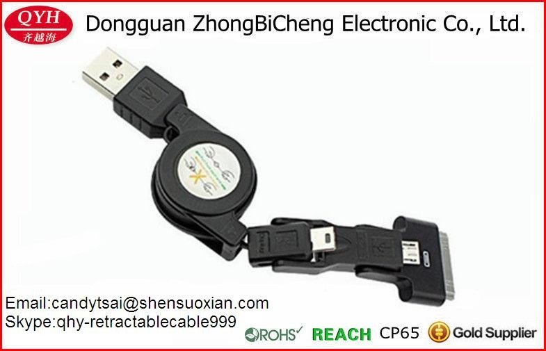 3 in 1 USB Retractable Charge Sync Cable Line For Android Smartphone