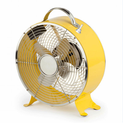 China 230V 50Hz Retro Desk Fan High Speed 9 Inch 4 Blade CE With Carry Handle For UK supplier