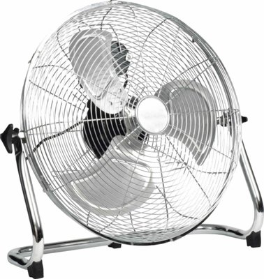 China Industrial Chrome Retro Floor Fan High Velocity Metal Blade 16 Inch supplier