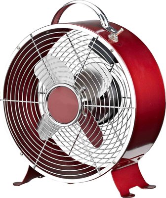 China 35W High Speed Retro Desk Fan 9 Inch 4 Blades With Carry Handle Stable 4 Feet supplier