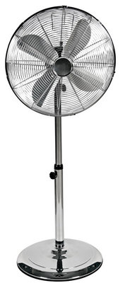 China 18 Inch High Velocity Retro Standing Fan Industrial Grade Chrome Grill Base supplier