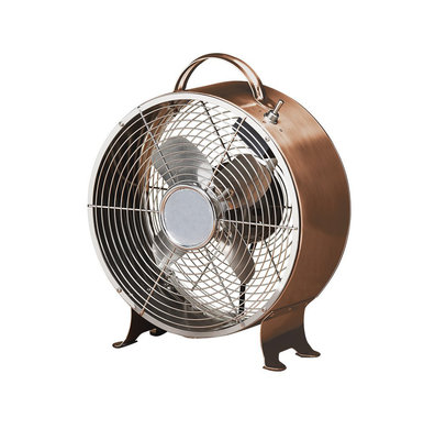 China Copper 9 Inch 30W Antique Electric Fans 4 Aluminum Blade With Safety Metal Grill supplier