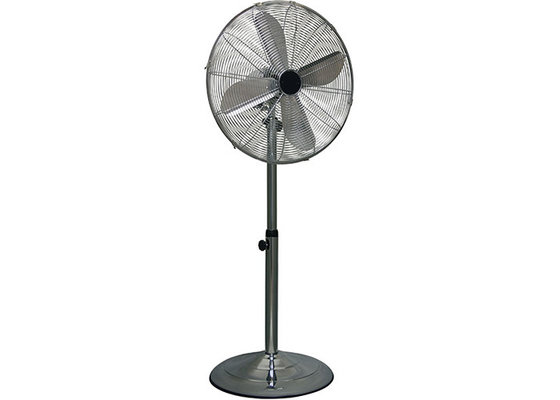 China 16" Adjustable Oscillating Indoor Floor Standing Fan 3 Blade Nickel Chrome ETL supplier