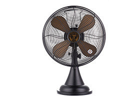 3 Speed Strong Wind Retro Metal Desk Fan , American Market Decorative Desk Fan supplier