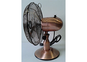 Oil Rubbed Bronze Small Retro Desk Fan 12 Inch Air Cooling For European Market supplier