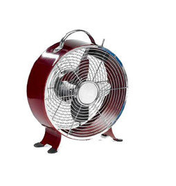30W 2 Speed Desk Retro Metal Fan 110V 4 Aluminium Blade Red GS CE supplier