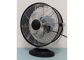 Plastic 9 Inch Retro Metal Table Fan , Home 3 Speed Decorative Desk Fan supplier