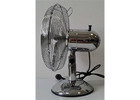 Retro Style Metal Tabletop Fan , Round Rubbed Bronze Decorative Desk Fan supplier