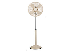 16 Inch Oscillating Retro Floor Fan Adjustable Height 3 Speed Brushed Copper supplier