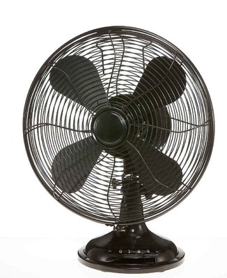 Silent Portable 12 Inch Retro Table Fan 4 Aluminium Blade Adjustable Tilt supplier