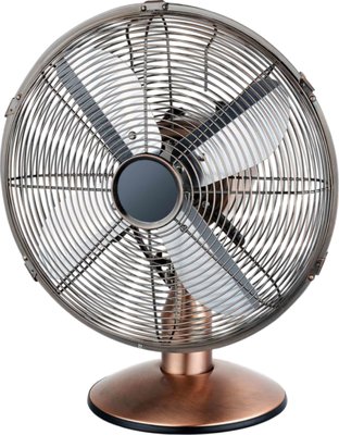 35W Copper 9 Inch Vintage Electric Fan , 50Hz 2 Speed Retro Desk Fan supplier