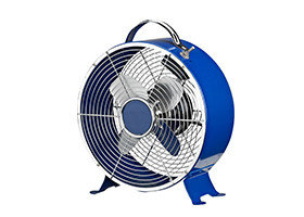 Air Cooling 4 Metal Blade Retro Metal Fan , CE 60HZ Vintage Table Fan supplier