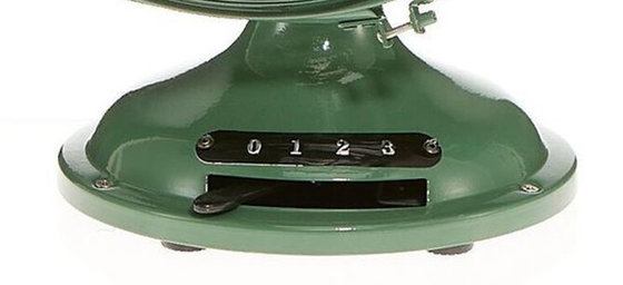 Green Industrial 10 Inch Retro Table Fan 3 Speed Rotary Switch Air Cooling supplier