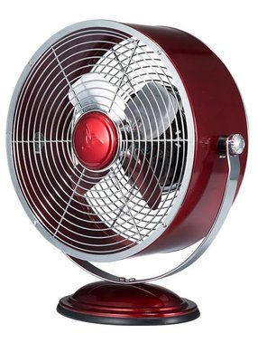 9" Retro Metal Table Fan Merlot Colored Wind Machine 20 Watt 2 Speed supplier