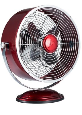 9" Retro Metal Table Fan Merlot Colored Wind Machine 20 Watt 2 Speed supplier