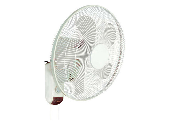 White Hyroponice Grow Room Electric Wall Fan Pull Chain 90 Degree Copper Motor supplier