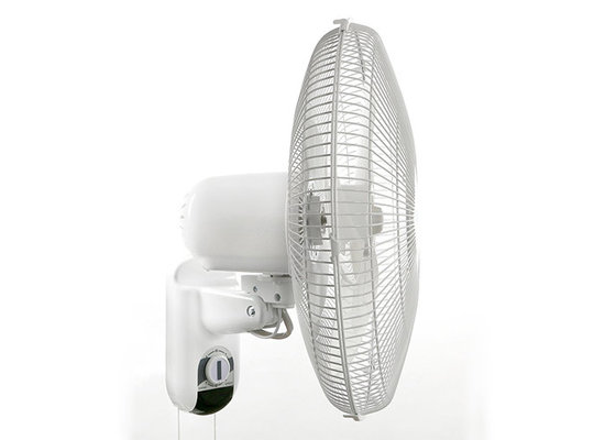 White Hyroponice Grow Room Electric Wall Fan Pull Chain 90 Degree Copper Motor supplier