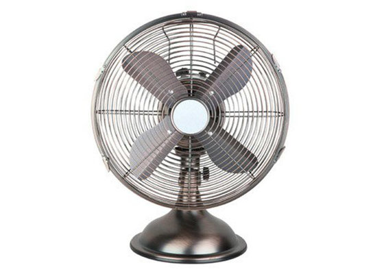 12 Inch 3 Speed Oscillating Retro Table Fan Air Circulator Brushed Copper supplier