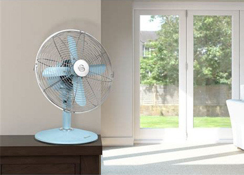 14 Inch Retro Desktop Oscillating Fan Copper Motor 3 Speed Brushed Nickel supplier