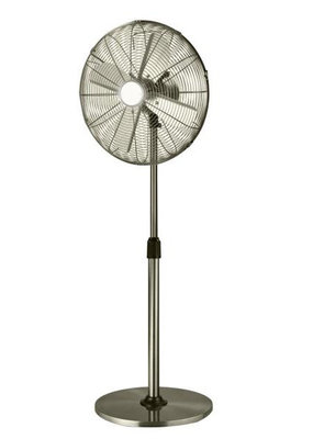 16" Oscillating Retro Standing Floor Fan On Pedestal Vintage Metal 45W supplier