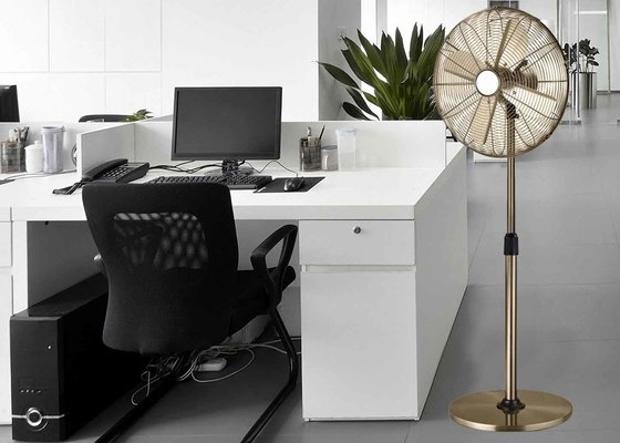 Vintage Retro Standing Fan with Brushed Nickel Finish 3 Speed Adjustable Height supplier