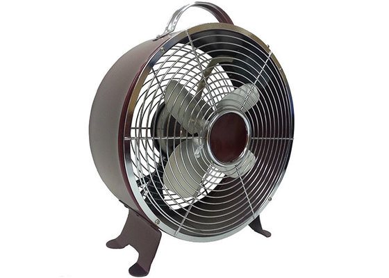 Retro Metal Electric Table Fan With Full Copper Motor 90 Degree Oscillation 2 Speed supplier