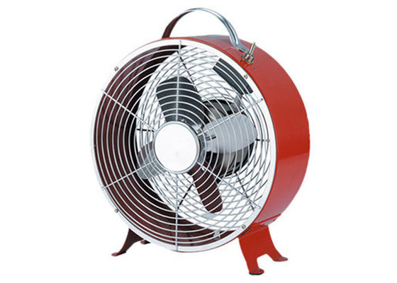 Retro Metal Electric Table Fan With Full Copper Motor 90 Degree Oscillation 2 Speed supplier