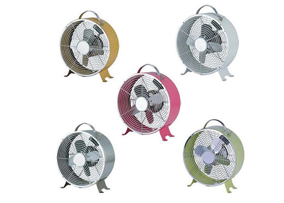 Lightweight Yellow / Green Retro Electric Fan With Copper Motor Double Speed supplier