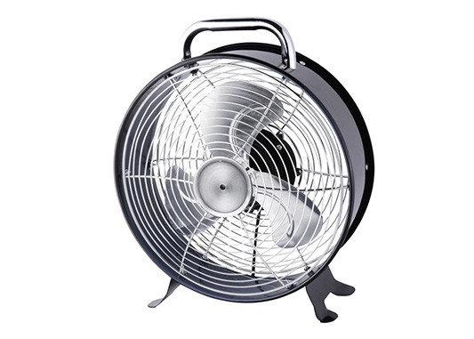 Retro Electric Desk Fan Clock Type Two Speeds Knob Switch Full Copper Motor supplier