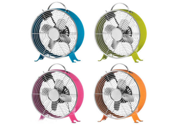 Stand Foot Base Antique Electric Clock Fan With 4 Metal Blades Strong Wind supplier