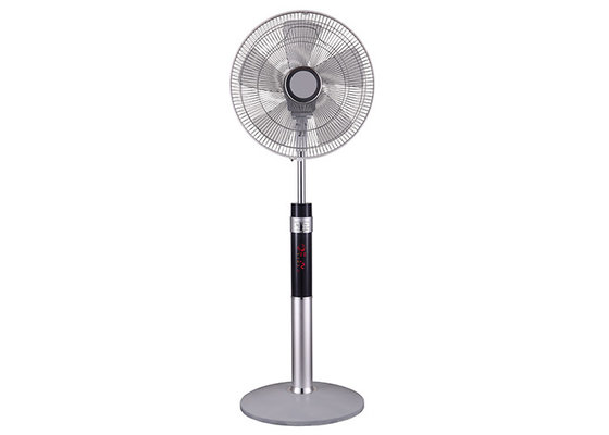 Digital Quiet Pedestal Fan For Bedrooms Figure Eight Oscillated 3 Speed With Plastic Blades supplier