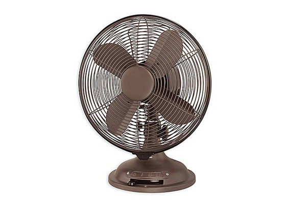 12" Retro Desk Fan With 3 Blade Full Copper Motor 90 Degree Oscillation supplier