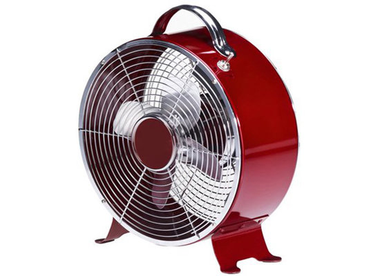 Stable 9 Inch Metal Retro Small Table Electric Clock Fan 120V Fashion supplier