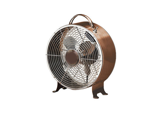 2 Speed 25W 9 '' Retro Desk Fan Air Cooler , Low Noise Metal Tabletop Fan supplier