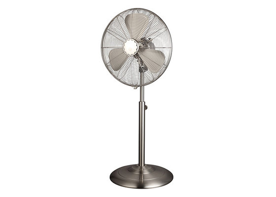 16 Inch Retro Standing Fan Brushed Nickel Finish 3 Speed 85 Degree Oscillation supplier