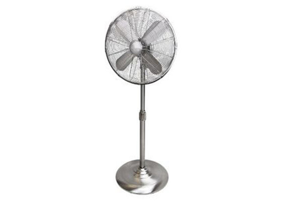 Indoor 16'' Retro Floor Standing Fan Three Speed Oscillating Moving Metal Chrome supplier