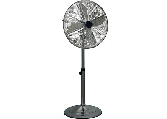 Outdoor Retro Pedestal Metal Fan Nickel Finish / Vintage Looking Floor Fans supplier