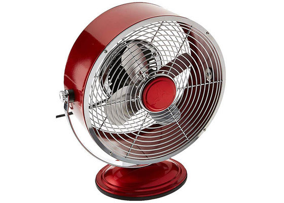 10 Inch Retro Metal Fan With Carry Handle 90 Degrees Tilted High Velocity supplier