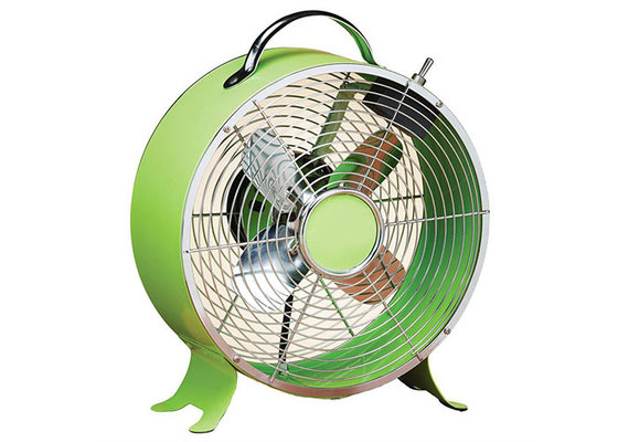Small Electric Retro Metal Fan Air Circulation Adjustable Tilt Brushed Copper supplier
