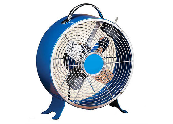 Modern Retro Copper Metallic Table Top Fan Decorative 3 - Position Switch 4 Blades supplier